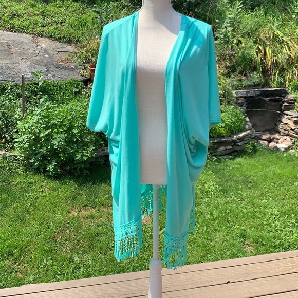 Catalina | Swim | Catalina Teal Bathing Suit Coverup With Crocheted ...